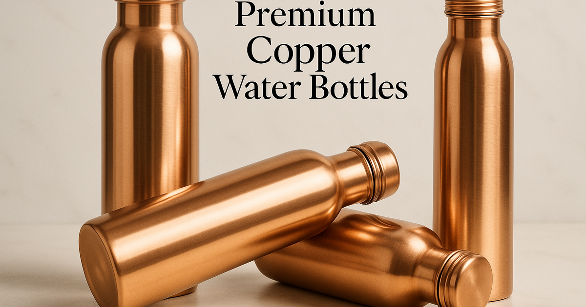 Pure Copper Water Bottles | Authentic Ayurvedic Drinkware